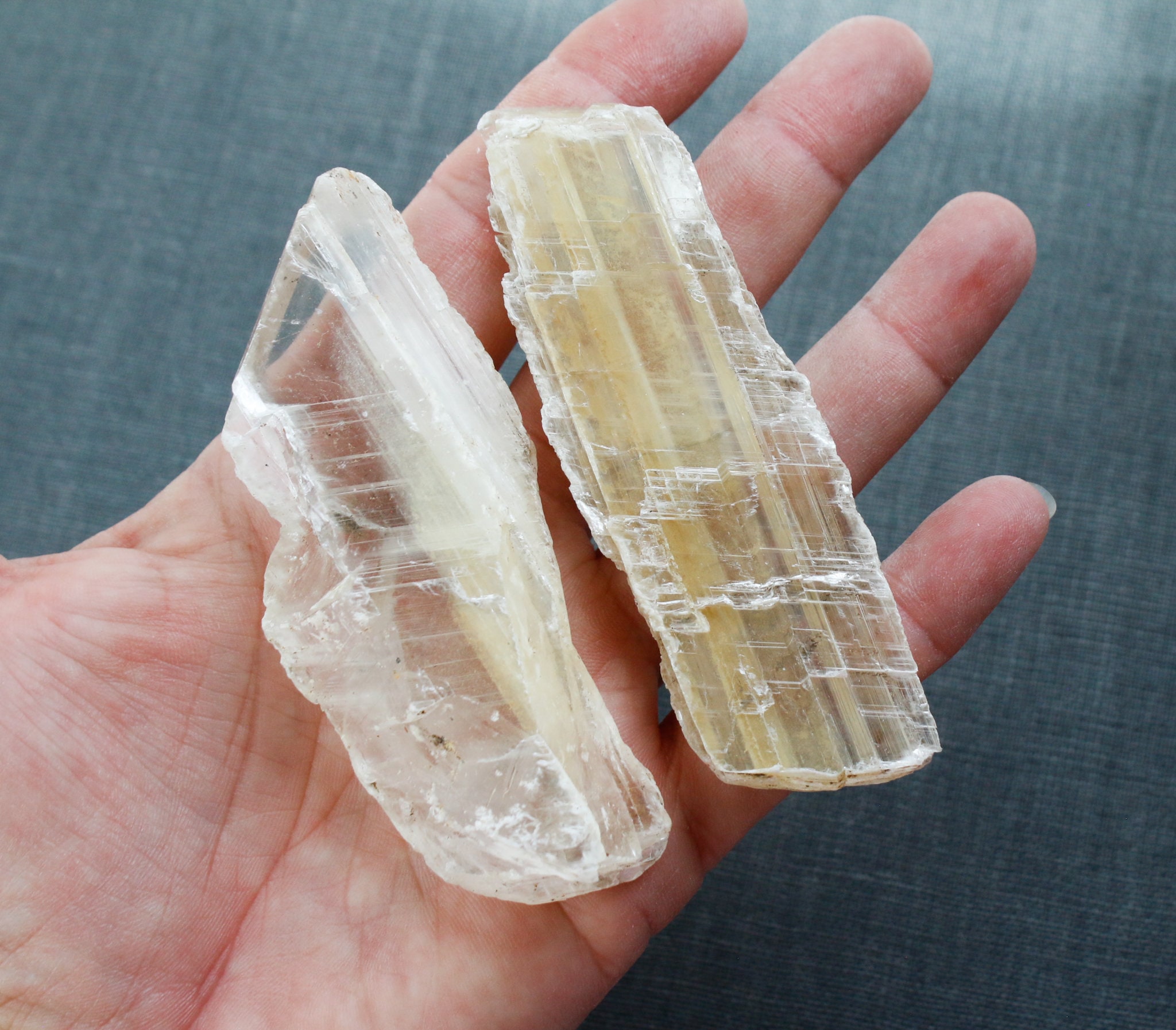 Mexican Phantom Selenite Set of Two - Etsy