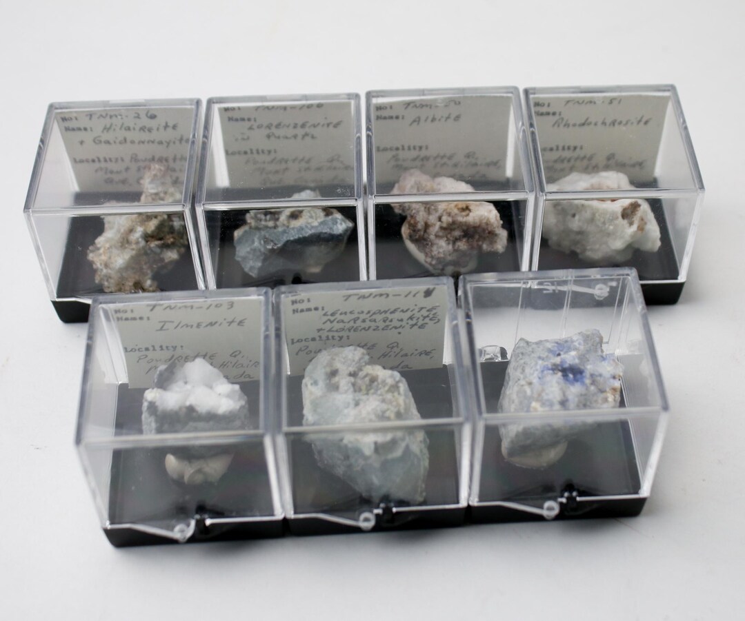 Thumbnail Specimen Collection Set of Seven From Mont St Hilaire, Quebec ...