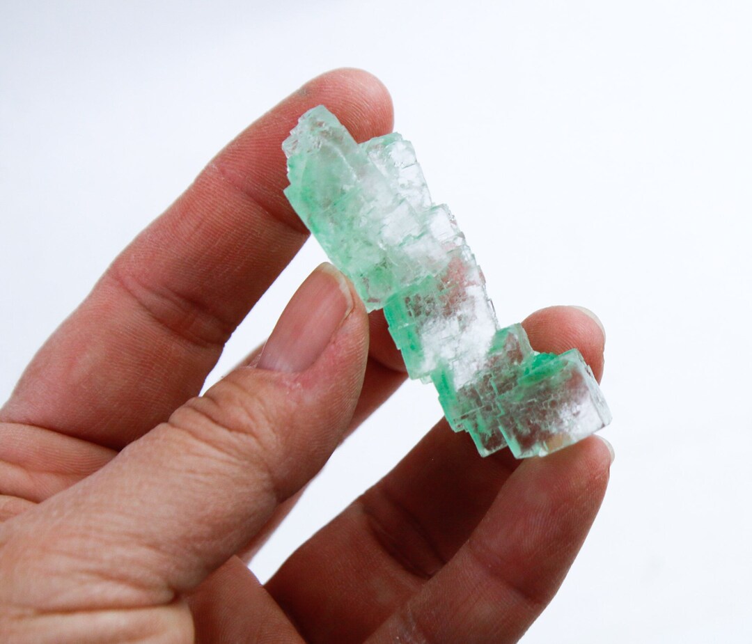 Green UV Halite Crystal From Poland - Etsy