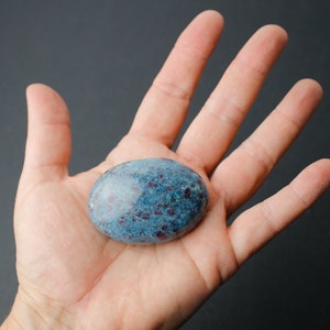 Ruby in Kyanite Polished Mini Palm Stone With Fuchsite - Etsy