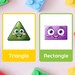 Shapes Flashcards for Kids Learn Geometric Shapes Preschool Educational ...