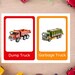 Printable Vehicle Flashcards for Kids Educational Learning Cards Cars ...