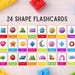 Shapes Flashcards for Kids Learn Geometric Shapes Preschool Educational ...