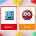 Shapes Flashcards for Kids Learn Geometric Shapes Preschool Educational ...