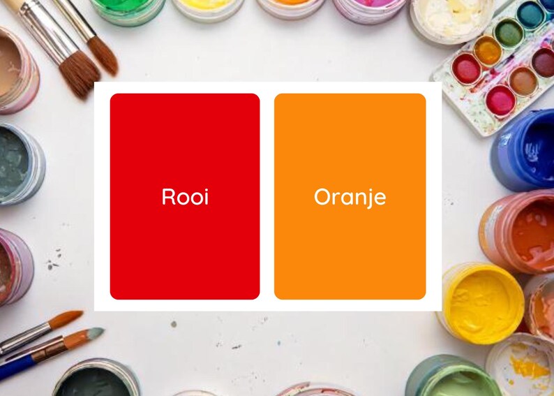 Kleur Flitskaarte Vir Kinders Opvoedkundige Drukbare Kaart Stel Leer ...