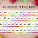 Printable Vehicle Flashcards for Kids Educational Learning Cards Cars ...