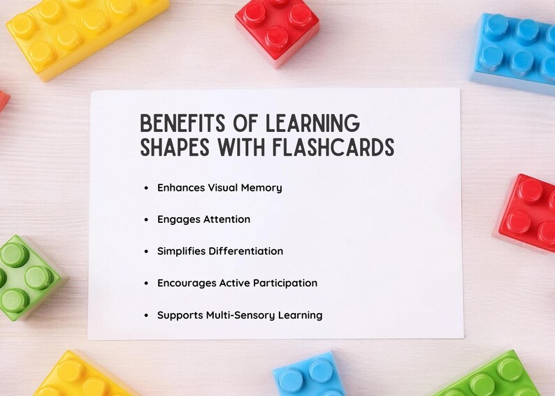Shapes Flashcards for Kids Learn Geometric Shapes Preschool Educational ...