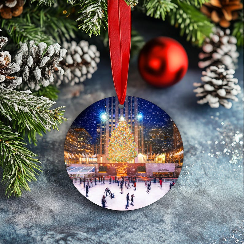 Rockefeller Center Christmas Ornament: NYC Ice Skating Souvenir, Unique ...