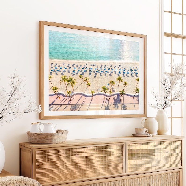 Fort Lauderdale Beach Aerial Print: Coastal Tropical Wall Art - Etsy