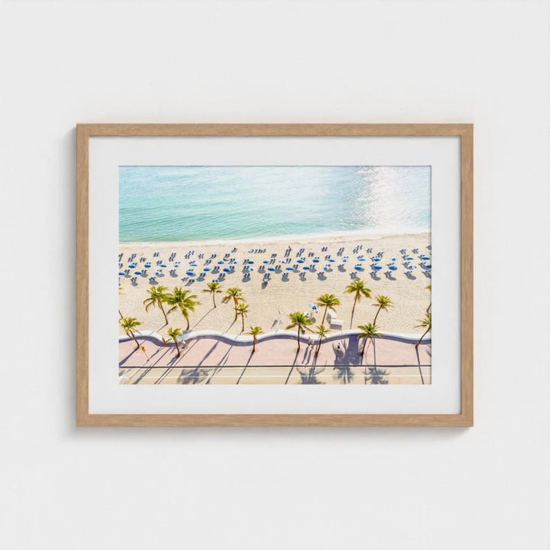 Fort Lauderdale Beach Aerial Print: Coastal Tropical Wall Art - Etsy