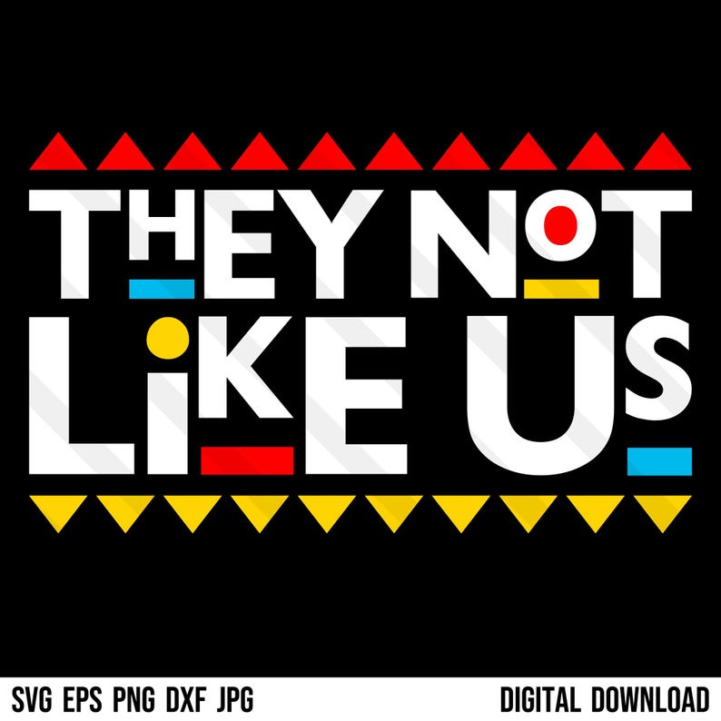 They Not Like Us SVG PNG EPS Dxf Jpg Melanin, Hip Hop Music, Rapper ...