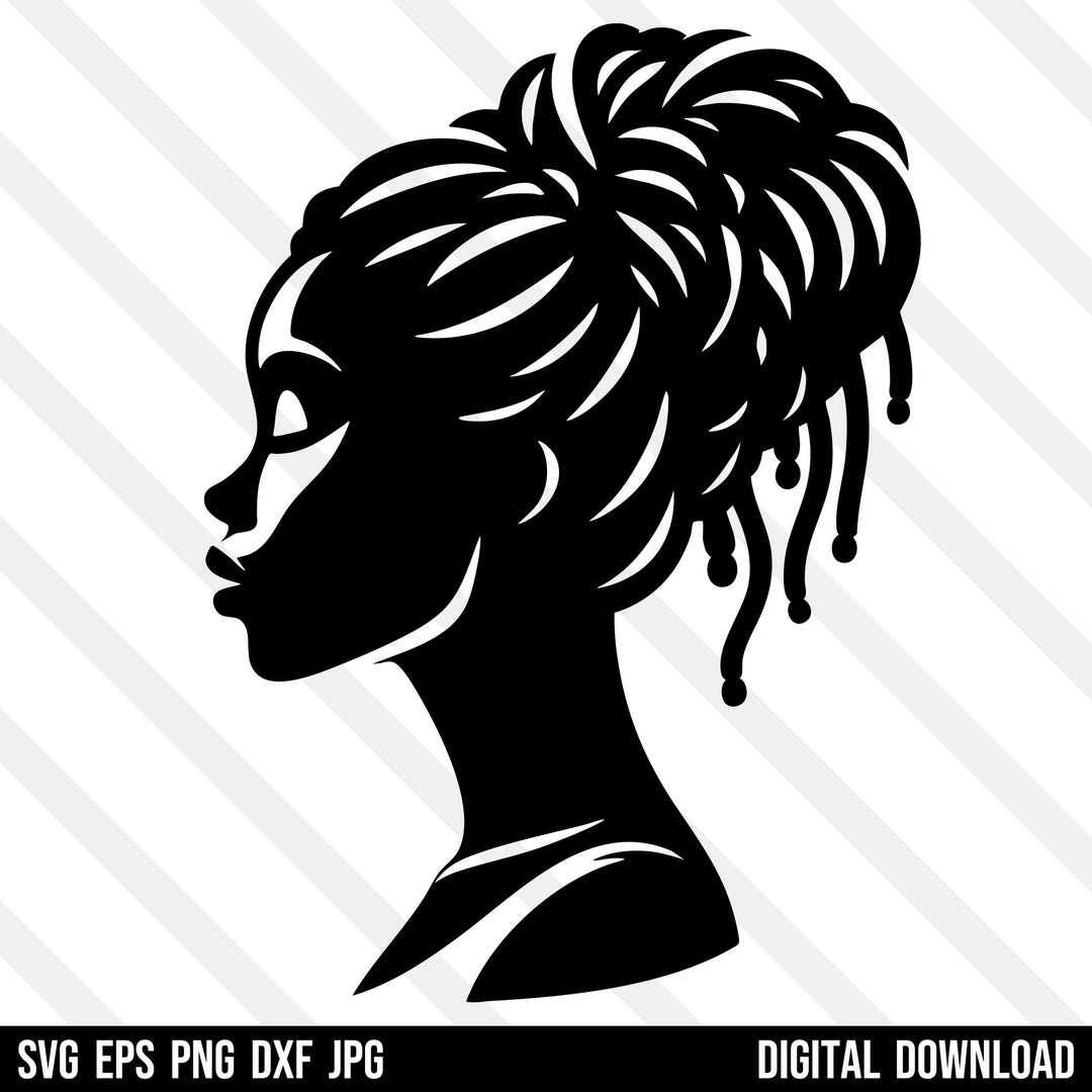 Loc'd Woman SVG PNG EPS Dxf Jpg Melanin, They Not Like Us, African ...