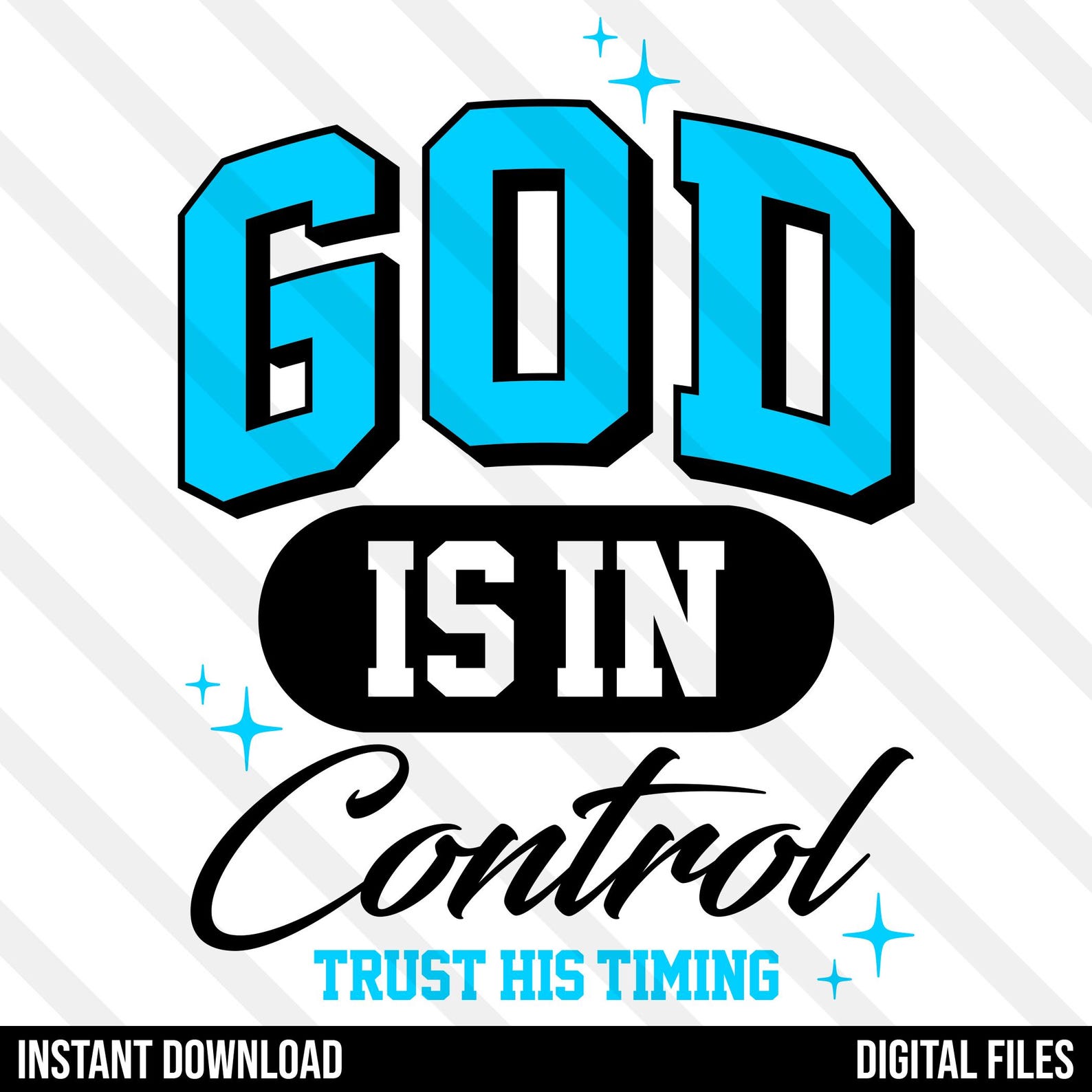 God is in Control SVG PNG EPS Dxf Jpg Jesus is King Jesus Paid It All ...
