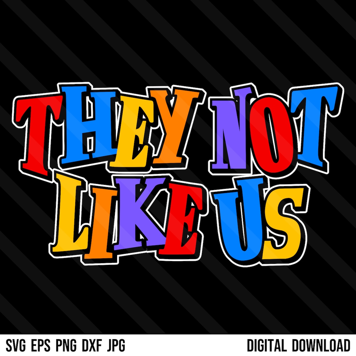 They Not Like Us SVG PNG EPS Dxf Jpg Melanin, Hip Hop Music, Rapper ...
