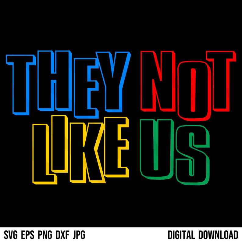 They Not Like Us Black Afro Man SVG PNG EPS Dxf Jpg Rap Music, Hip Hop ...