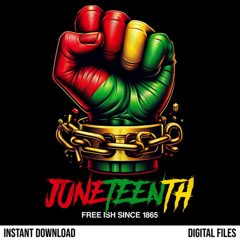 Juneteenth Fist PNG JPG Woman's Black Power Fist Black History Month ...