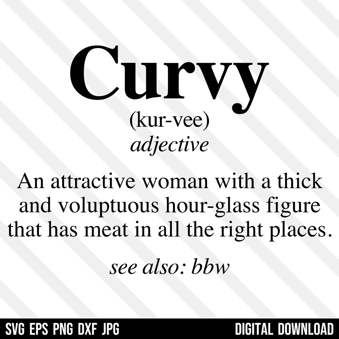 Curvy Definition SVG EPS PNG Dxf Jpg Bbw Attractive Woman, Black Queen ...