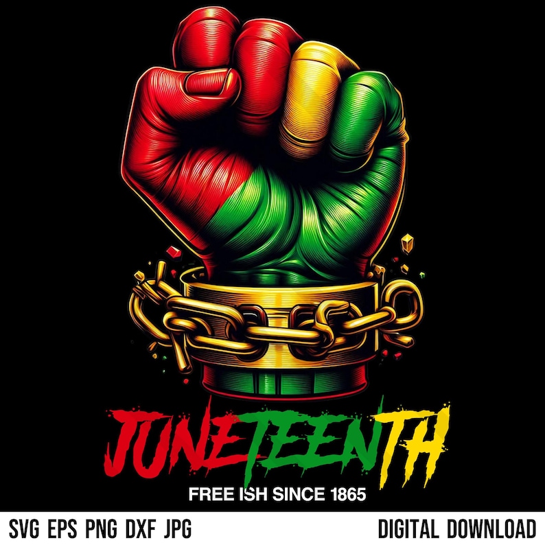 Juneteenth Fist PNG JPG Woman's Black Power Fist Black History Month ...