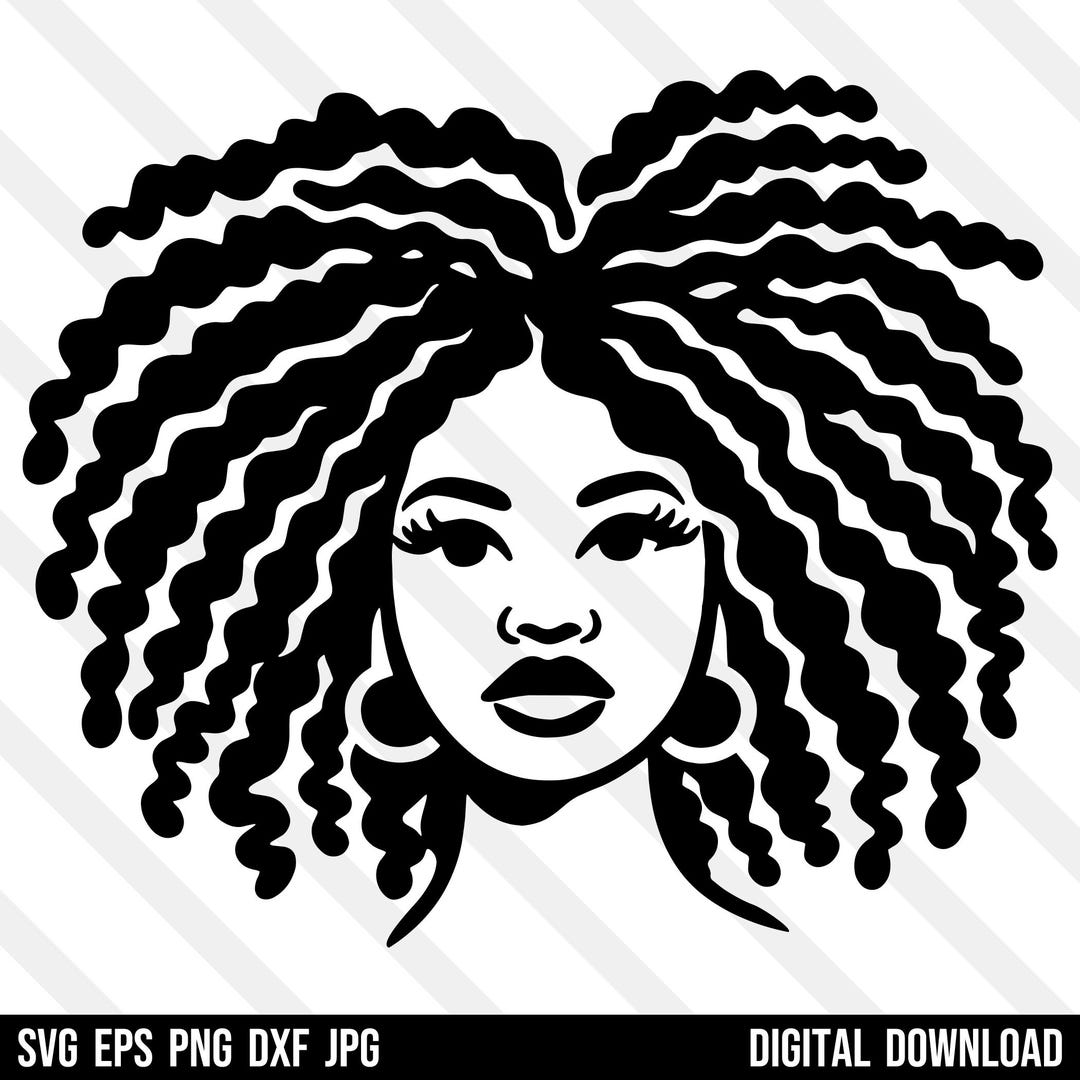 Loc'd Woman SVG PNG EPS Dxf Jpg Melanin, They Not Like Us, African ...