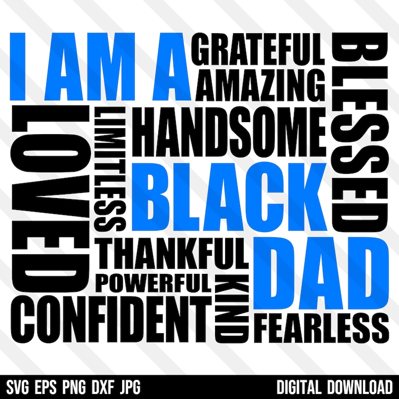 I Am A Black Dad SVG PNG EPS Dxf Jpg Black History Month Juneteenth ...