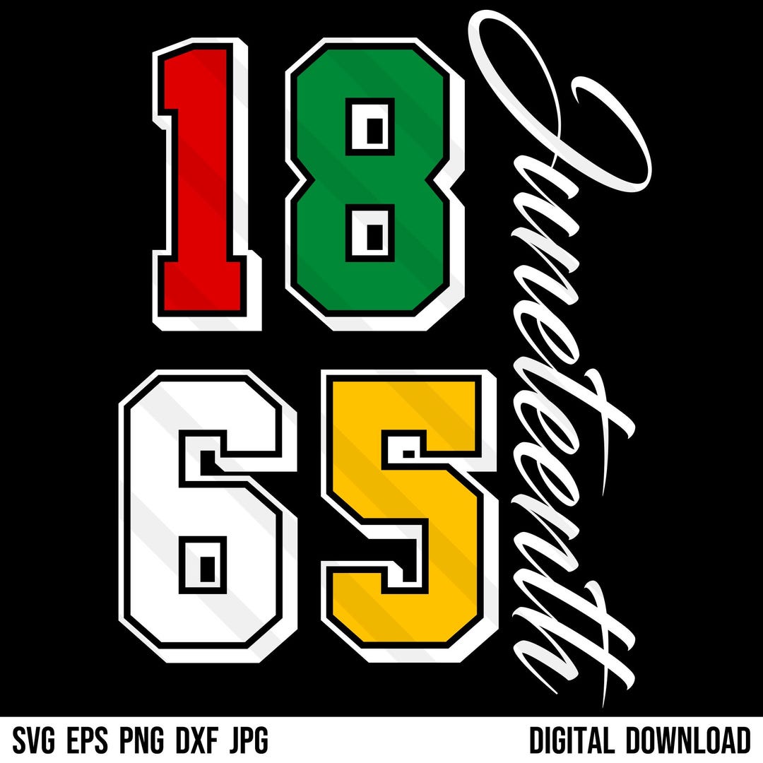 Juneteenth 1865 Official Colors SVG PNG EPS Dxf Jpg Black History Month ...