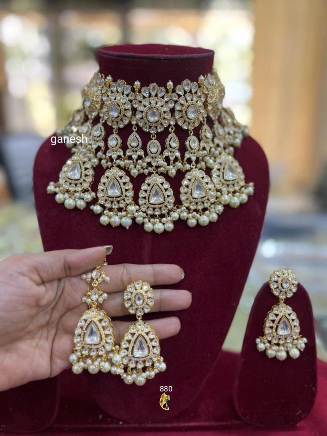 Heavy Bridal Necklace Set Combo - Etsy