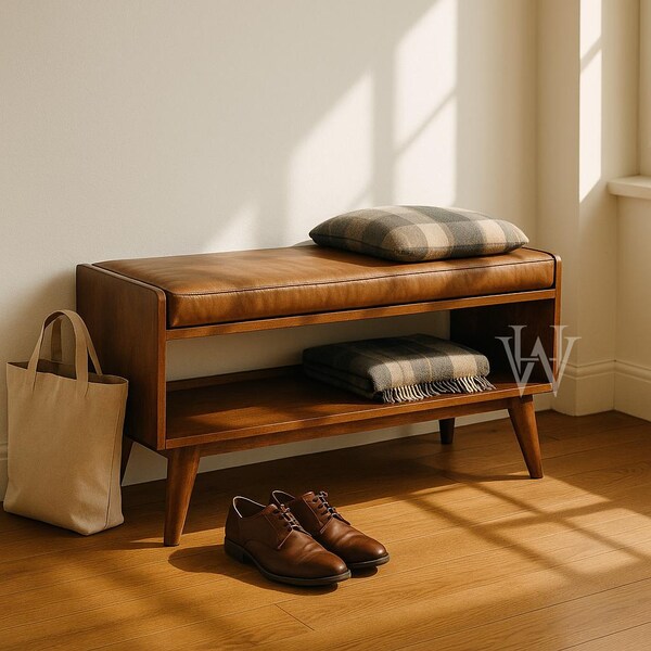 Mcm Entryway Bench - Etsy