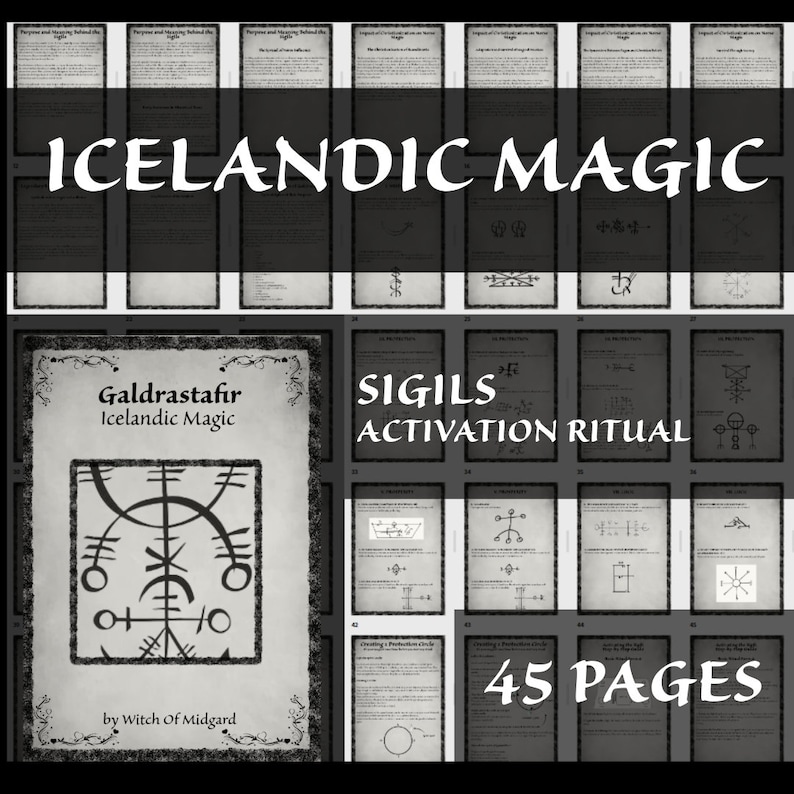 Galdrastafir Icelandic Magic Guide Sigil Activation 45 Pages Norse ...