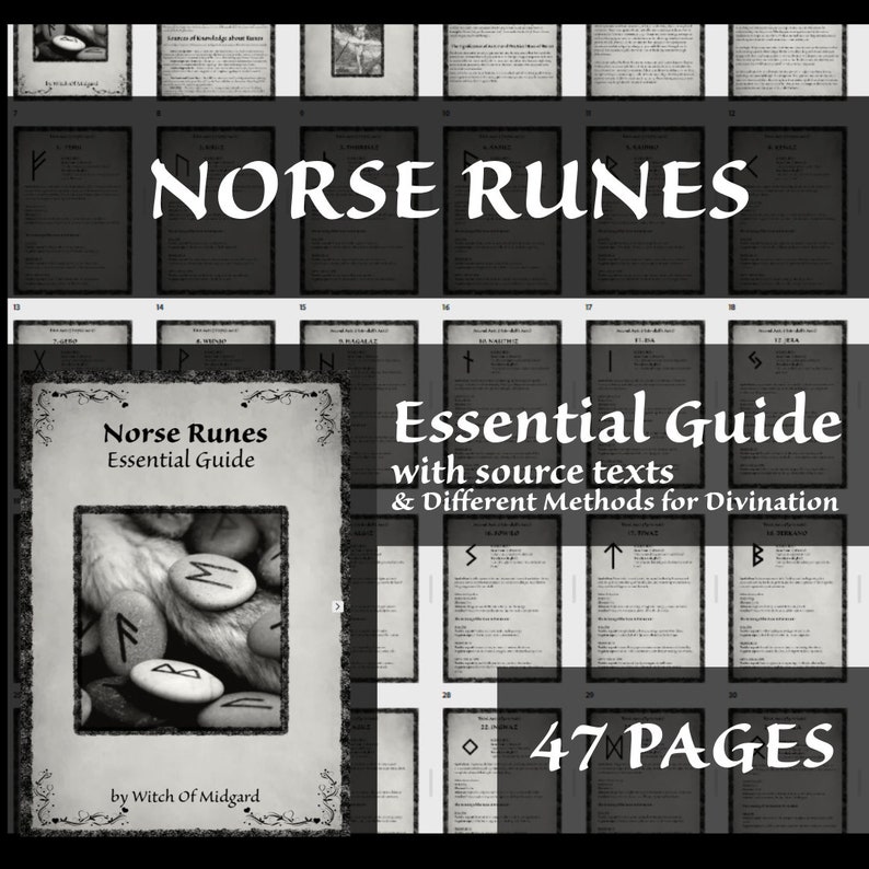Essential Guide to Norse Runes Practical Book Paganism Source Texts 47 ...