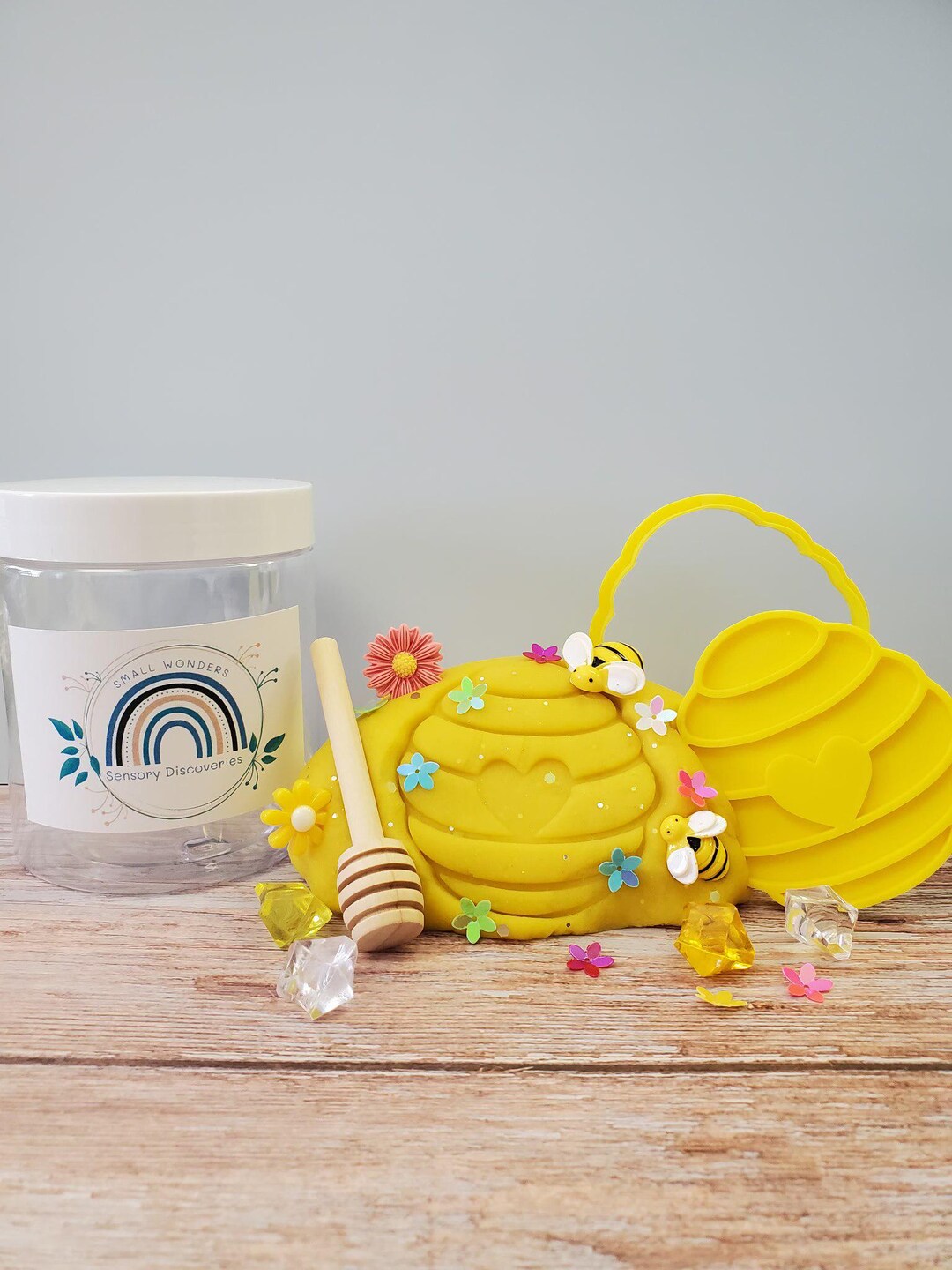 Bee Play Dough Sensory Kit | Honeycomb Fine Motor Activity for Kids - Etsy