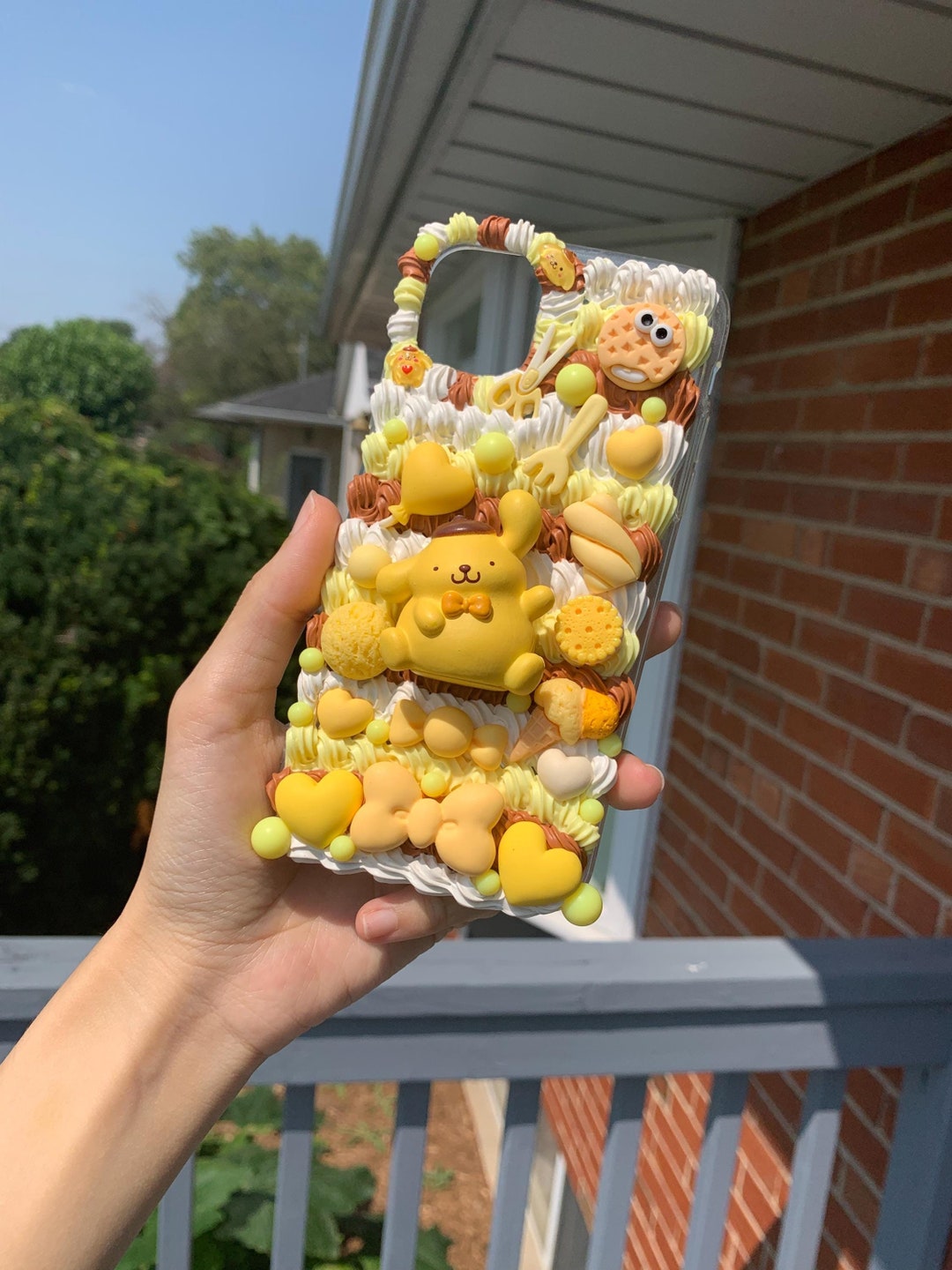 Kawaii Pudding Puppy Phone Case | Cream Cartoon Cover for iPhone ...