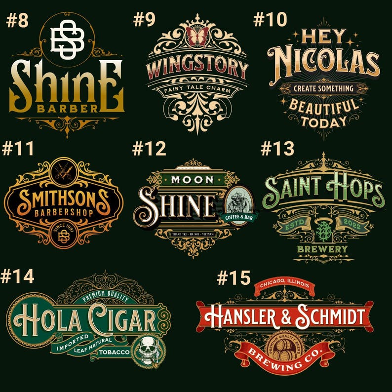 Victorian Style & Vintage Logo Design | Custom Boutique Logos by ...
