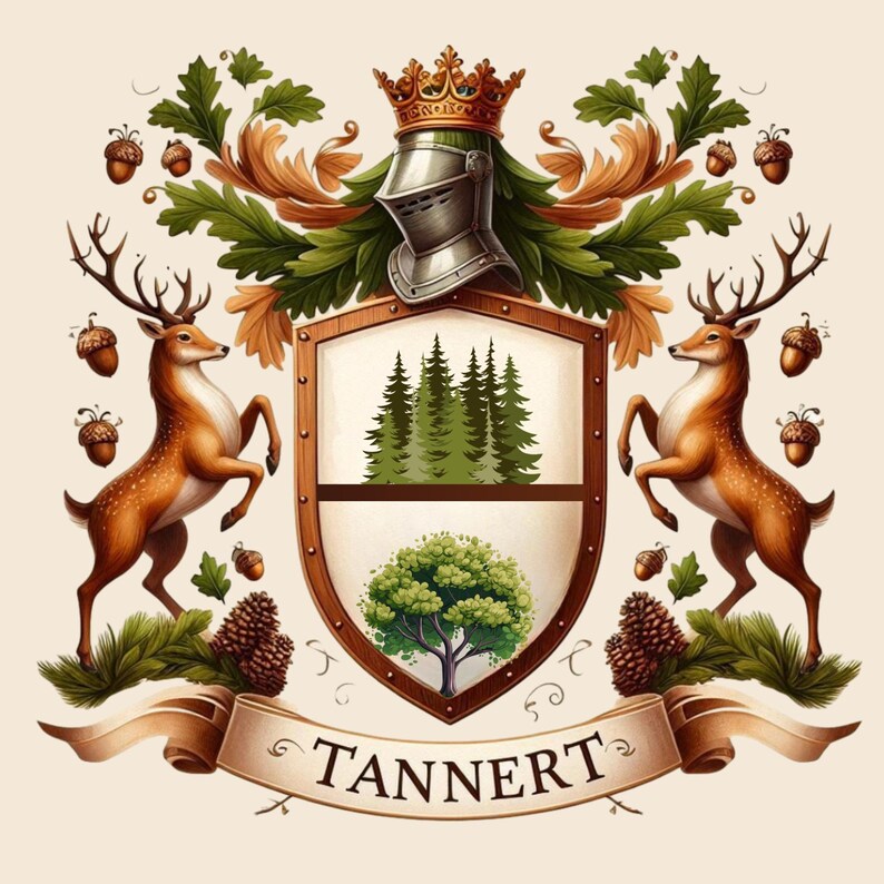 Custom Family Crest Logo – Heritage Shield Design – Personalized Coat ...