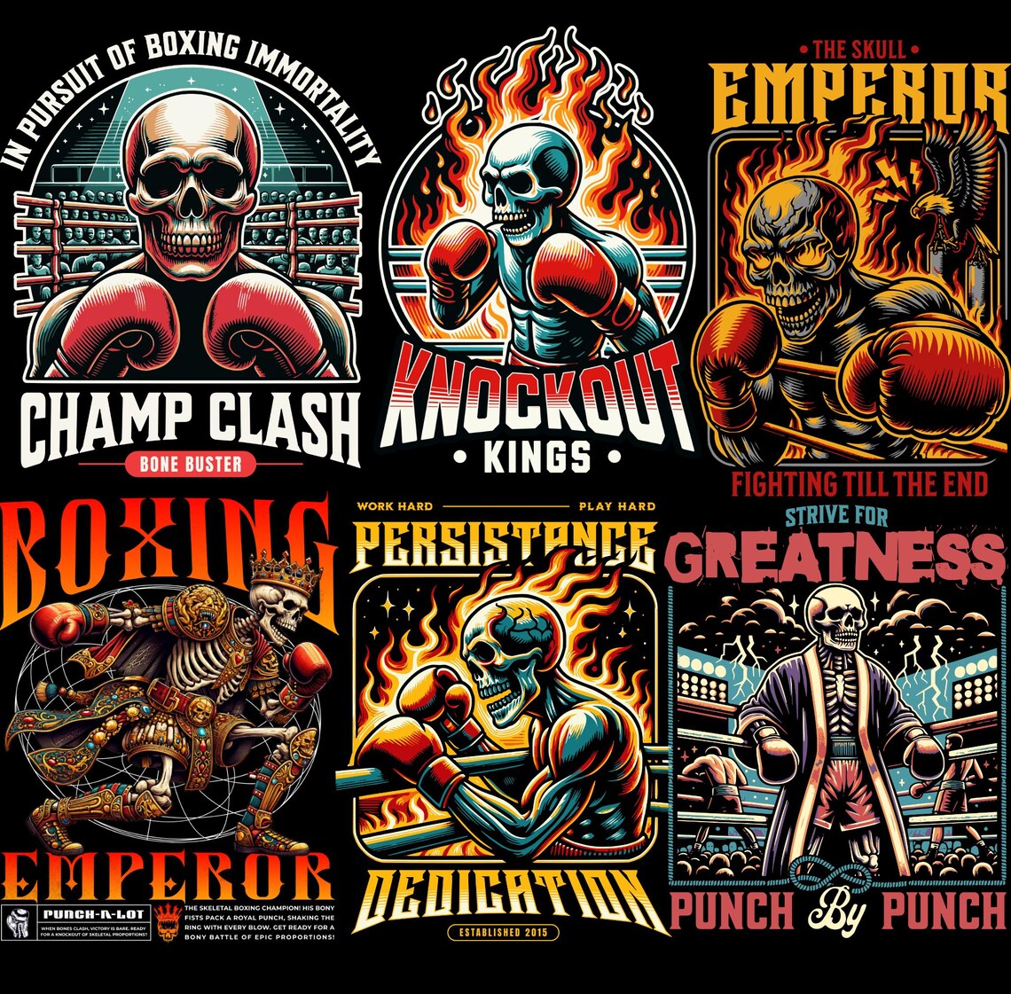 Boxing PNG Bundle – Urban Fighter T-shirt Designs – Streetwear ...