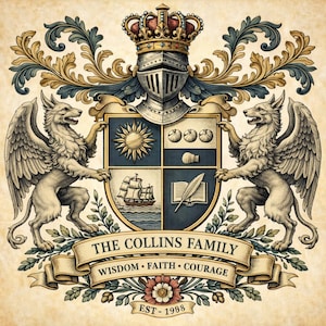 Custom Family Crest Design | Personalized Heraldic Emblem (digital ...