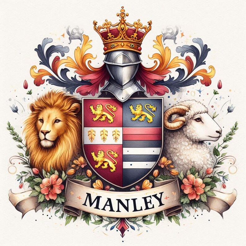 Custom Family Crest Logo – Personalized Heritage Shield – Vintage Coat ...