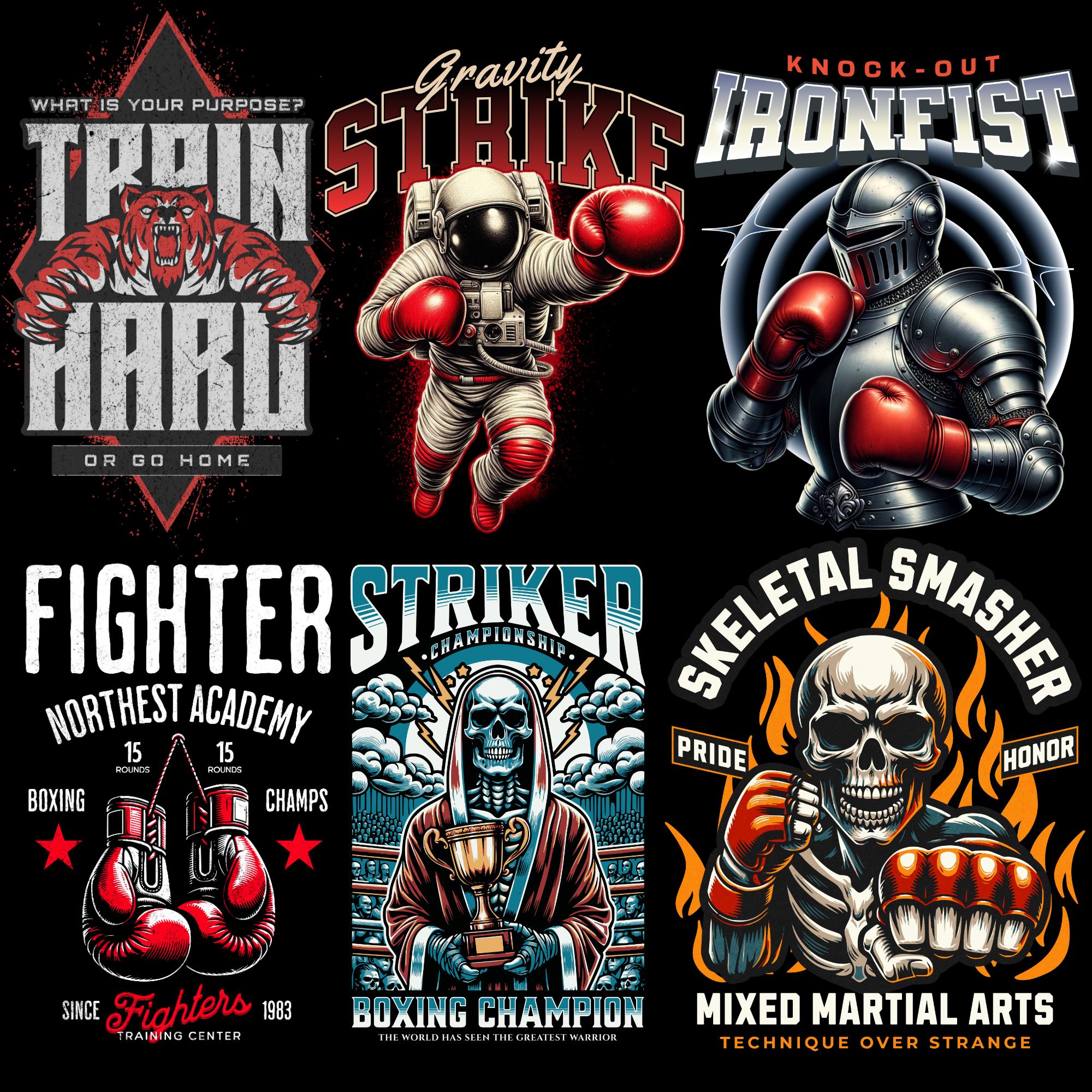 Boxing PNG Bundle – Urban Fighter T-shirt Designs – Streetwear ...