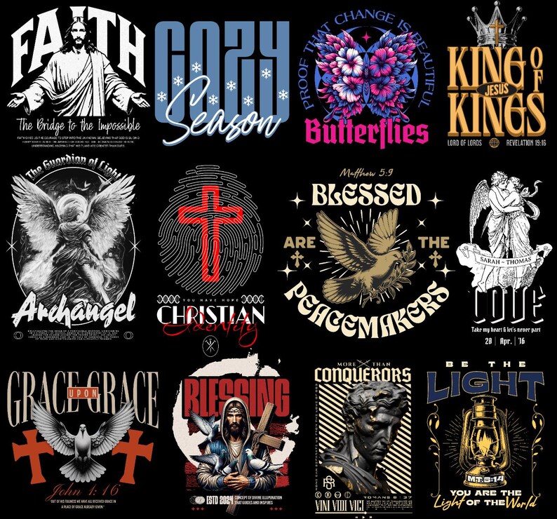 Christian Streetwear PNG Bundle – Faith Based Urban T-shirt Designs ...