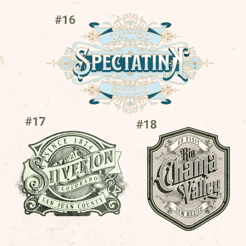 Victorian Logo Template – Custom Engraved Business Logo – Vintage ...