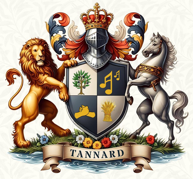Custom Family Crest Logo – Heritage Shield Design – Personalized Coat ...