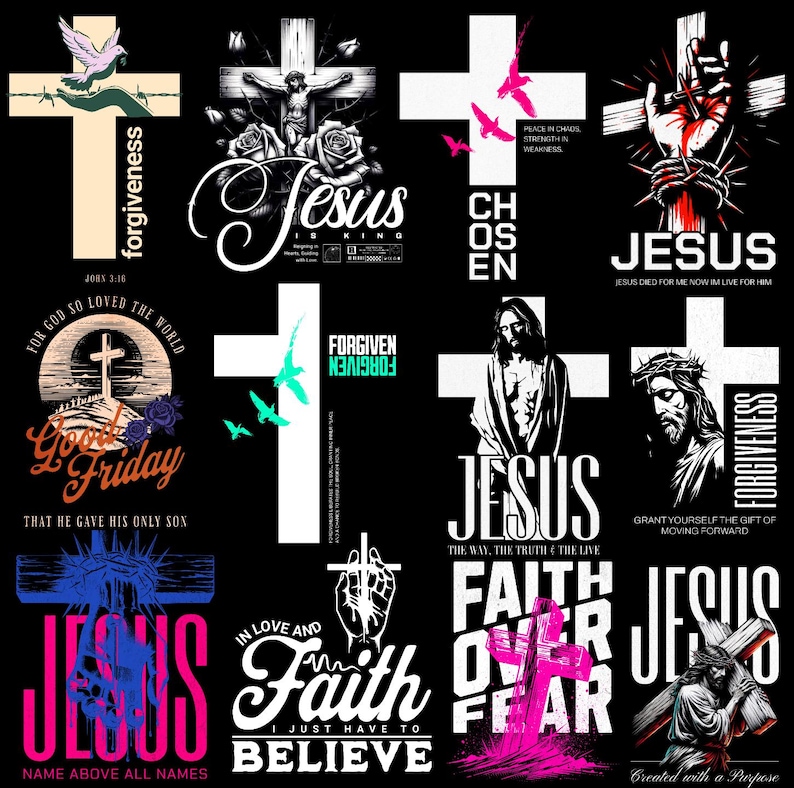 Christian Streetwear PNG Bundle – Faith Based Urban T-shirt Designs ...