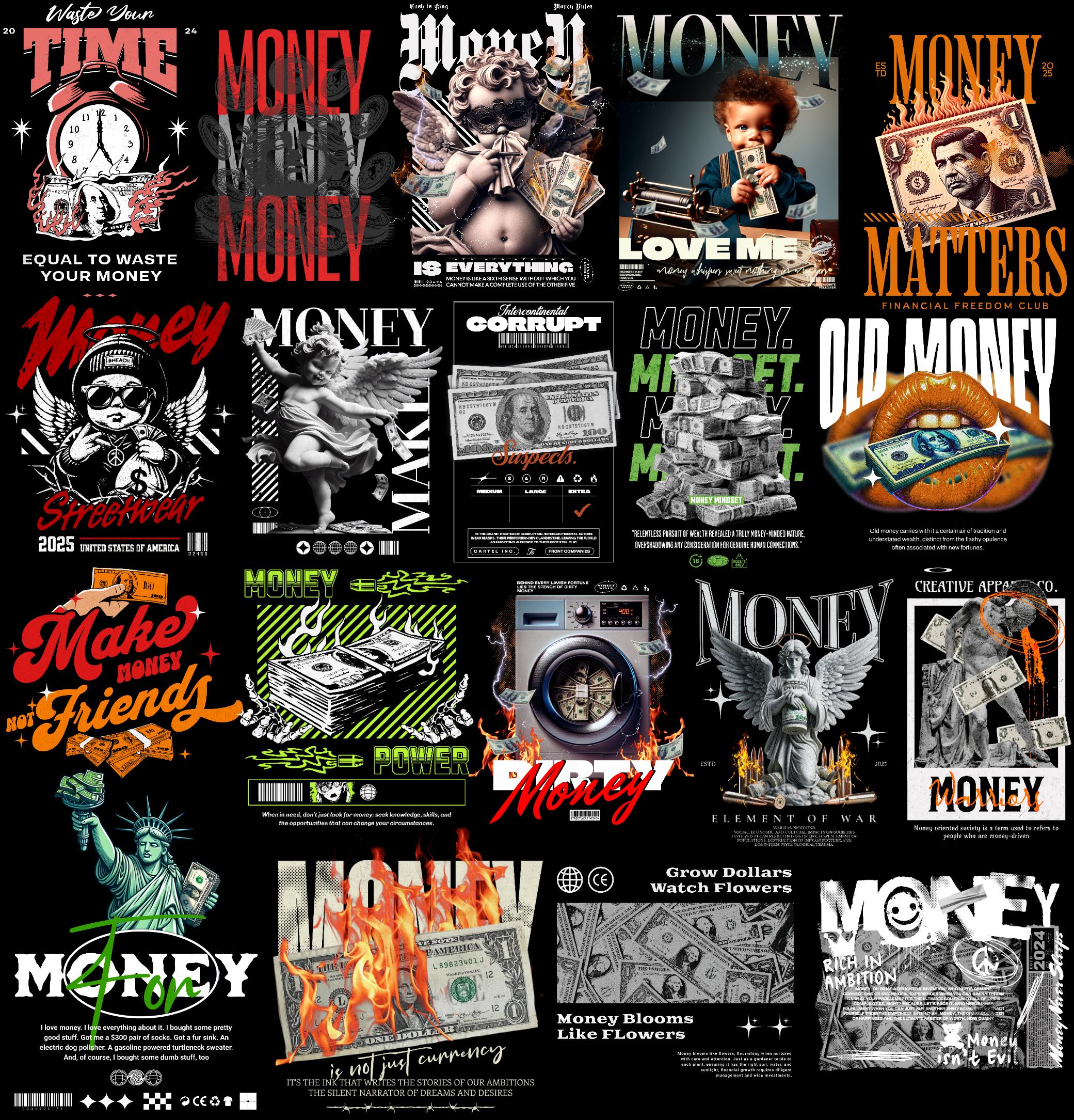 Streetwear Money PNG Designs, 250 Dollar, Trendy Digital Art Files for ...