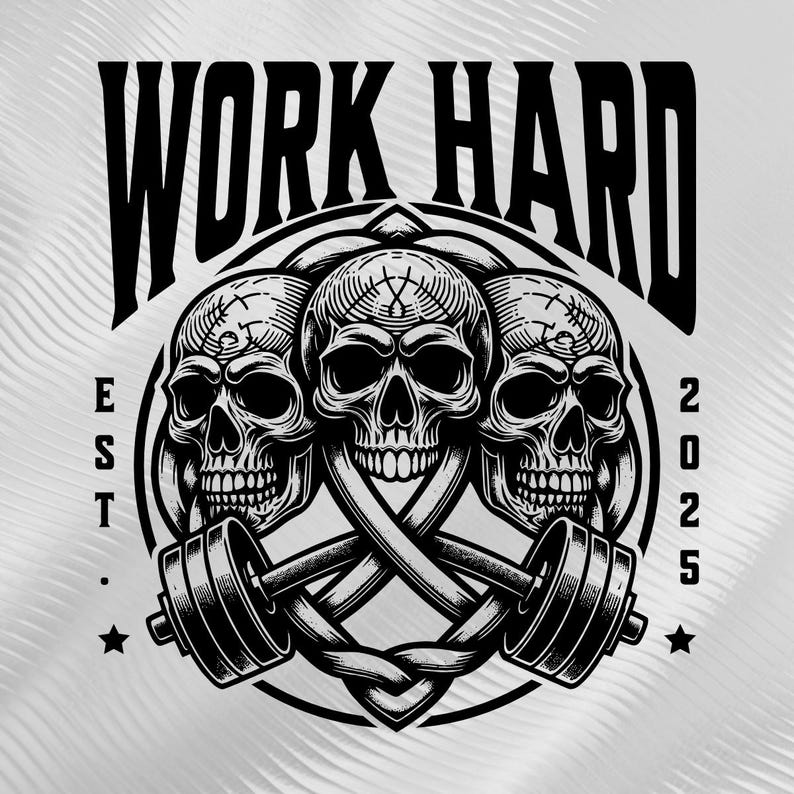 Gym Skull PNG – Barbell Workout Shirt Design – Hardcore Fitness ...