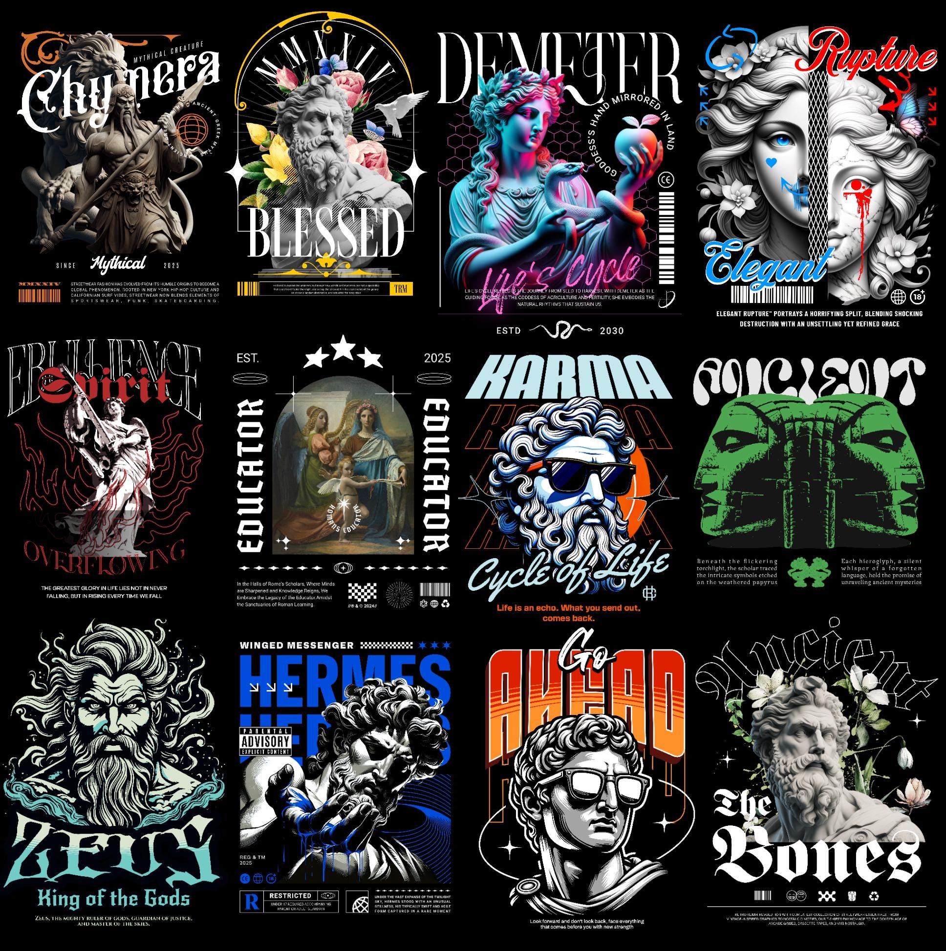 100+ High-quality Greek Mythology Designs Warriors, Gods & Heroes ...