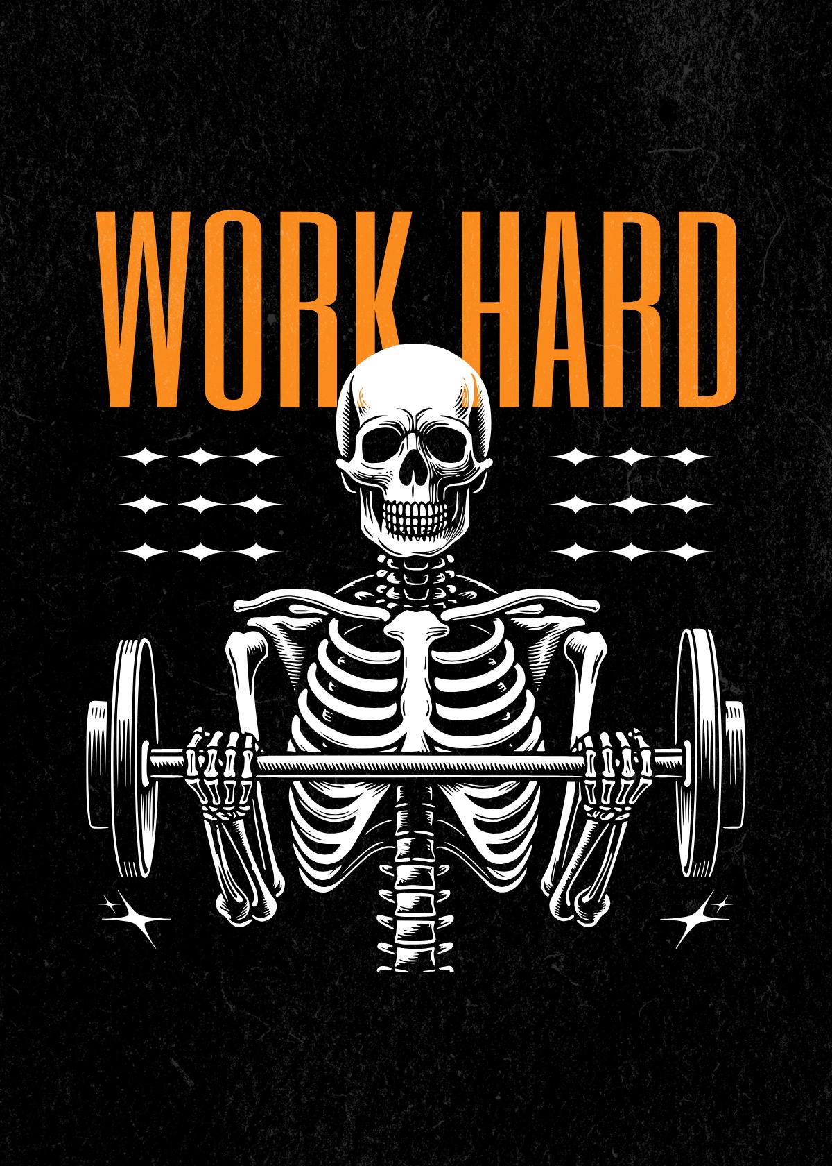 Gym Skull PNG – Barbell Workout Shirt Design – Hardcore Fitness ...