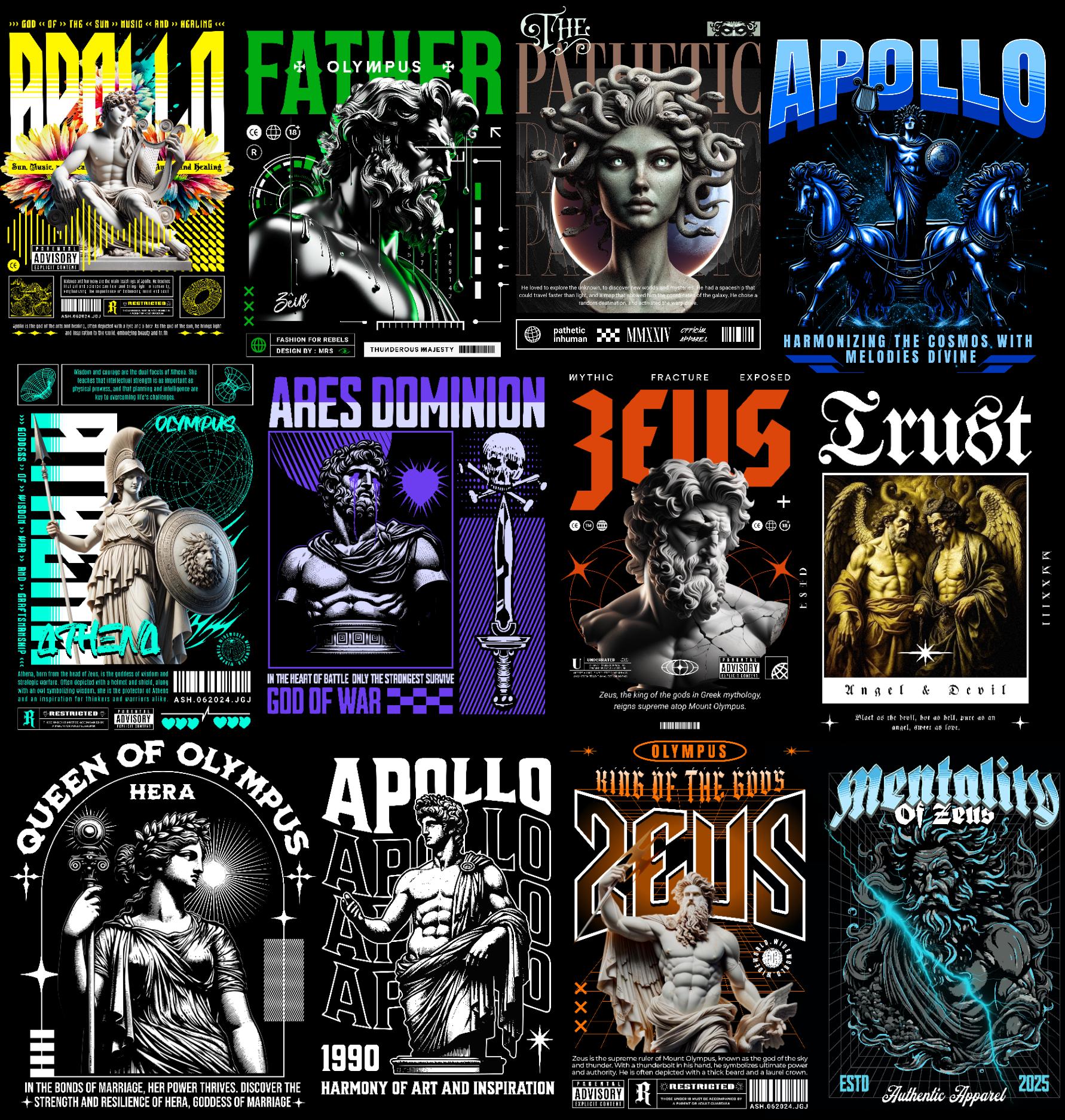 100+ High-quality Greek Mythology Designs Warriors, Gods & Heroes ...