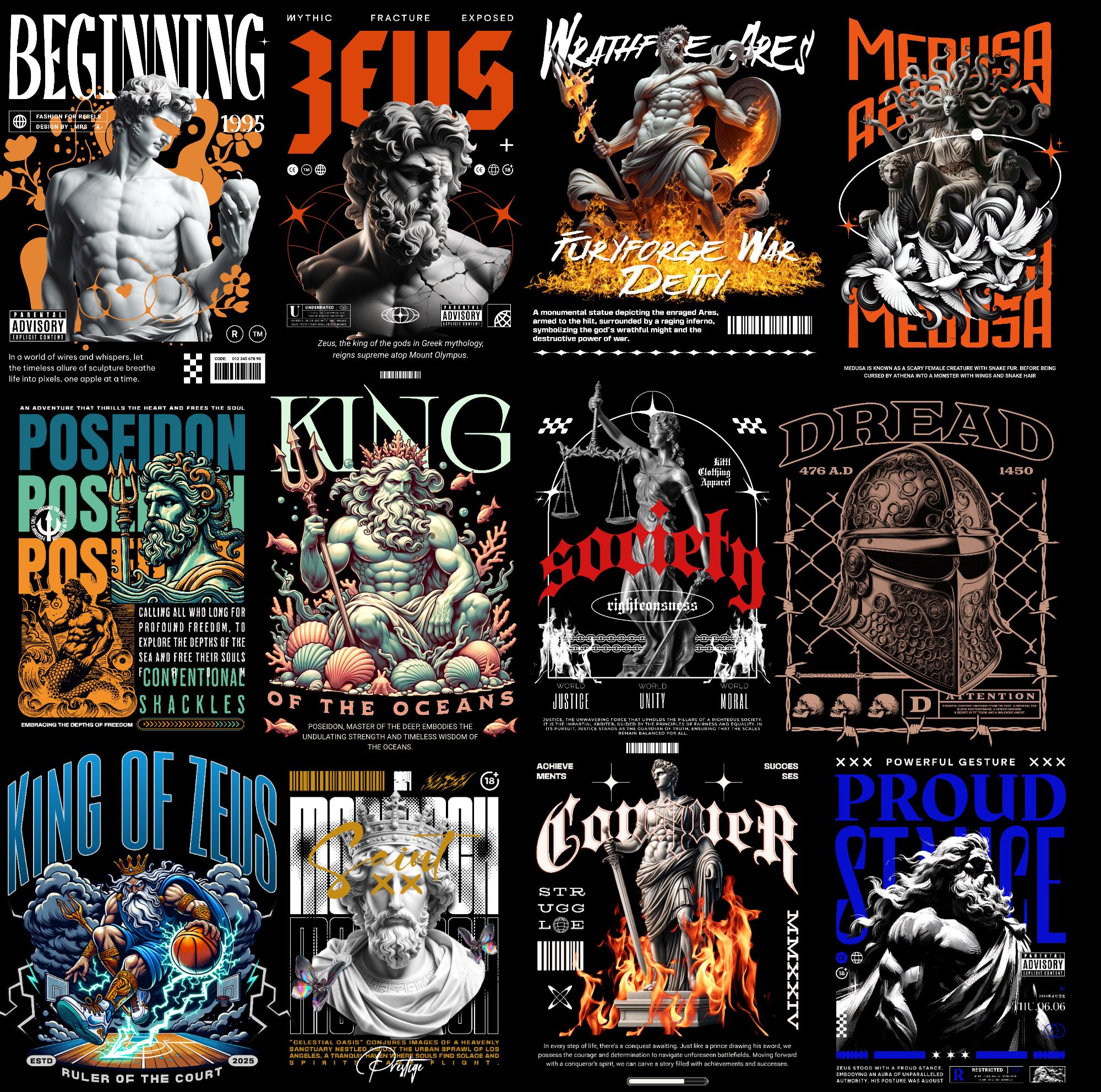 100+ High-quality Greek Mythology Designs Warriors, Gods & Heroes ...