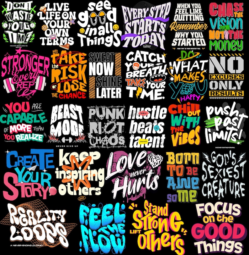240 + Trendy Streetwear Typography Designs | Digital Prints PNG & SVG ...