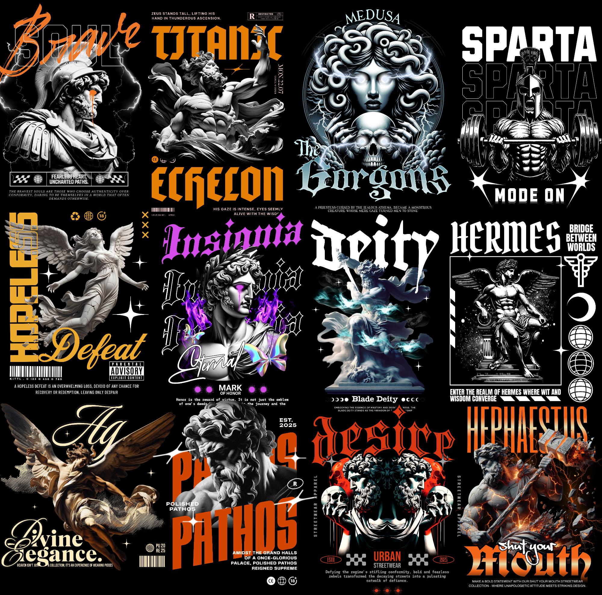 100+ High-quality Greek Mythology Designs Warriors, Gods & Heroes ...