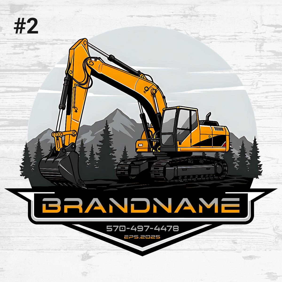 Custom Excavator Logo Template - Heavy Equipment Service Logo ...